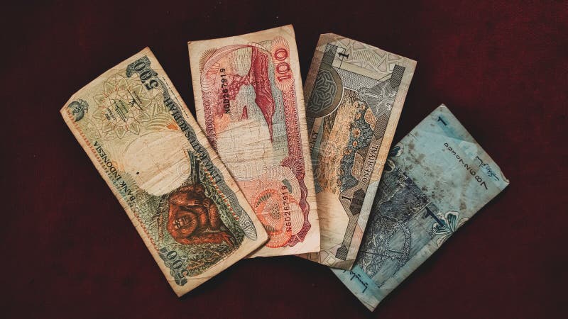Collection of Old Money from Three Countries Stock Image - Image of ...