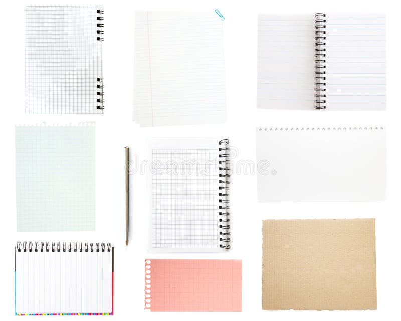 Paper Sheet Isolated on White Background Stock Photo - Image of empty ...