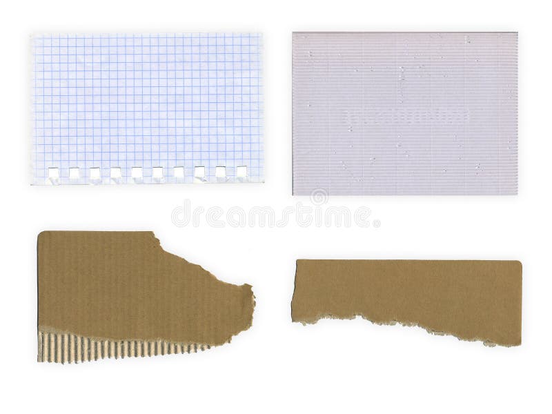 Collection of Old Note Paper Paper on White Background Stock Image ...