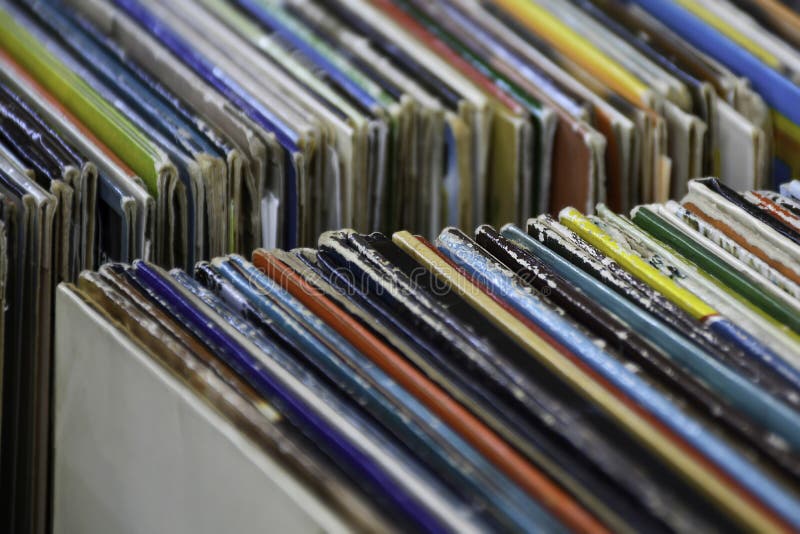 Collection of Old Vinyl Record Lp`s with Sleeves Stock Image - Image of ...