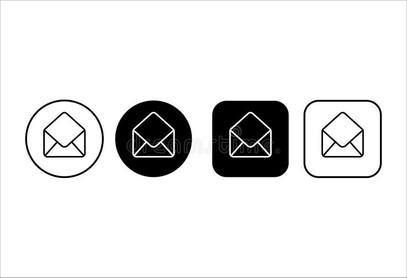 Collection of Open Mail Envelope Icons for Business or for Website ...