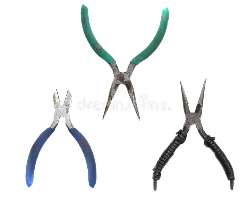 Collection of open pliers stock photo. Image of construction - 14257446