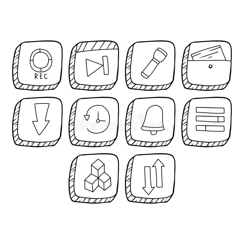 Optional icon set stock vector. Illustration of optional - 265763819