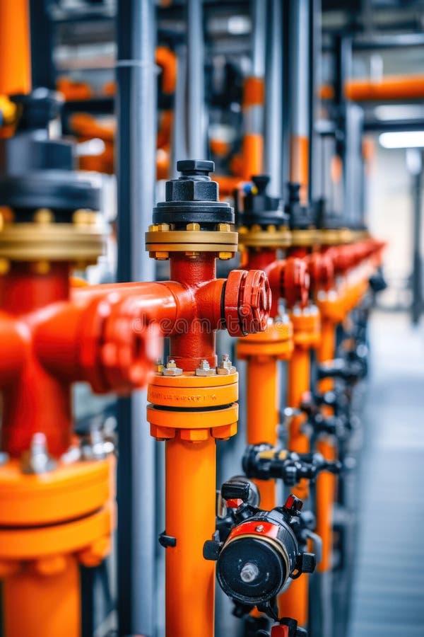 Orange Pipe Bundle stock image. Image of pipeline, materials - 378531677
