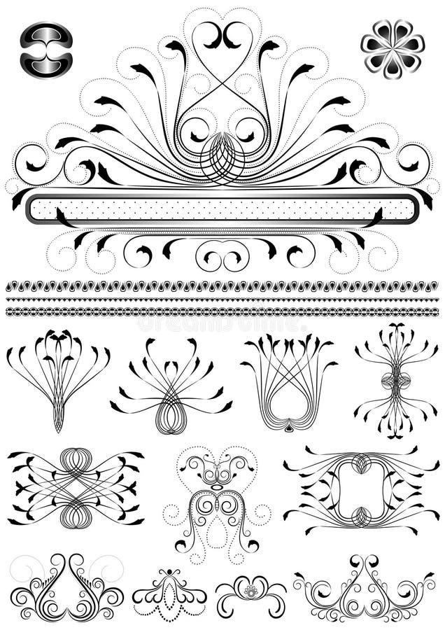 Collection of Original Frames and Patterns Stock Illustration ...
