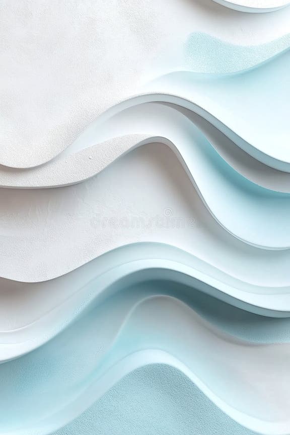A Collection of Overlapping Wave Shapes in Various Shades of Blue and ...