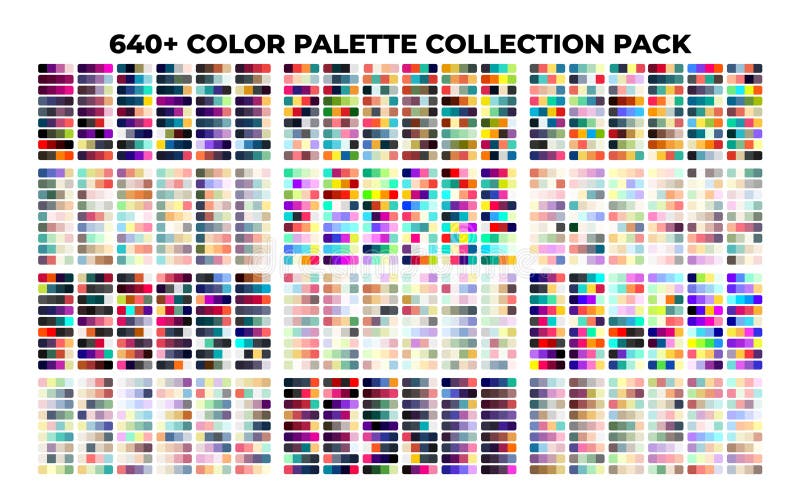 Collection Pack of Color Palette Vector Design Template Stock Vector ...
