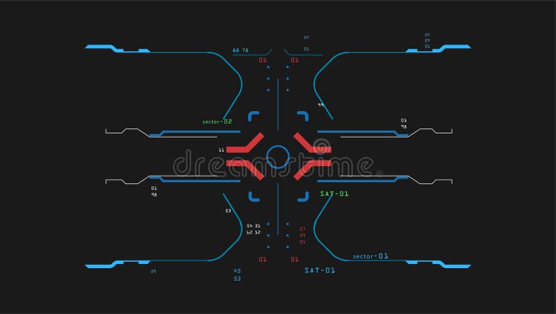 Collection Pack Target Elements Interface. Interface Simulator Stock ...