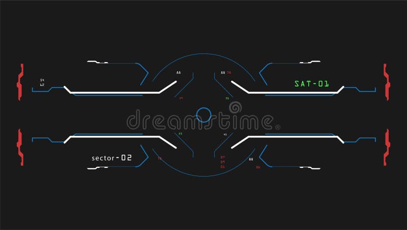 Collection Pack Target Elements Interface. Interface Simulator Stock ...
