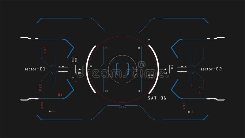 Collection Pack Target Elements Interface. Interface Simulator Stock ...