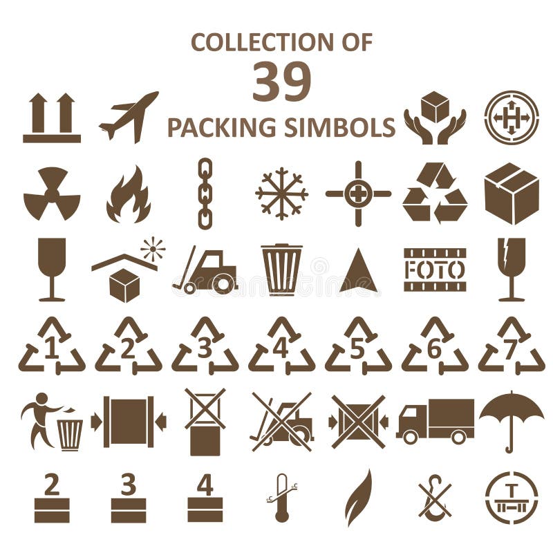 Cargo marking set stock vector. Illustration of delivery - 22699278