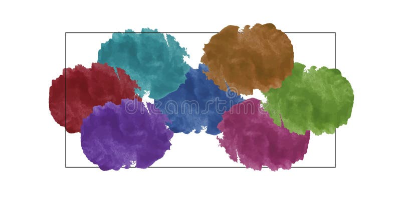 Abstract Background of Colored Paint Blots on White Background, Paint ...