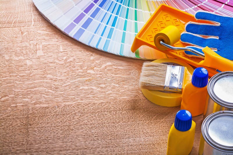 Collection of Paint Tools and Pantone Color Stock Image - Image of ...