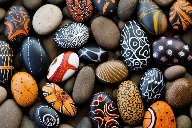 Colored River Stones Stock Illustrations – 184 Colored River Stones ...