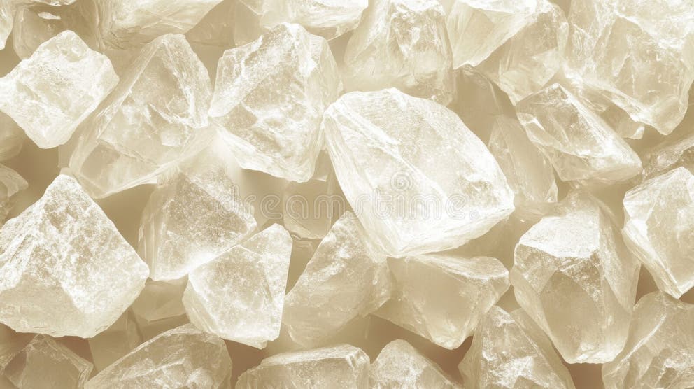 A Collection of Pale Yellow Crystal Chunks Stock Illustration ...