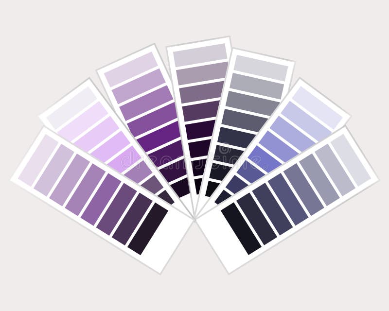 Collection Palette. Catalog Samples Blue and Purple in RGB. Pantone ...