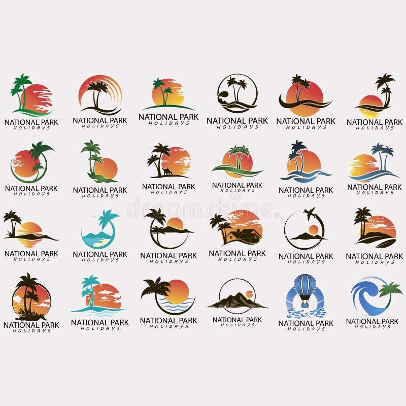 Collection of Panorama Logos Stock Vector - Illustration of skyline ...