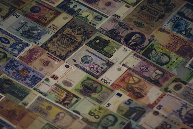 Paper Banknotes from Different Countries of the World Stock Photo ...