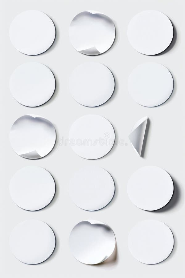 A Collection of Paper Circles Arranged on a White Surface Stock ...