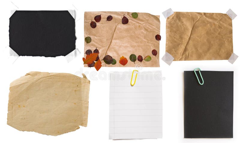 Collection of paper notes stock image. Image of leaf - 14961199