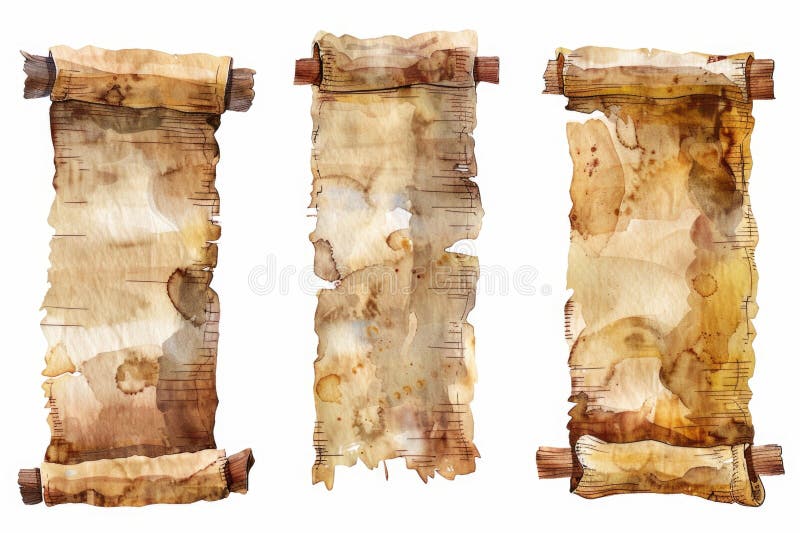 A Collection of Papers with a Wooden Stick Attached, Suitable for Use ...