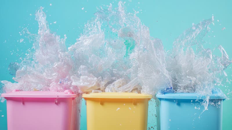 Pastel Colored Recycling Bins a Vibrant Approach To Waste Management ...