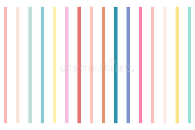 Collection of Pastel Vertical Lines on a White Background Stock ...