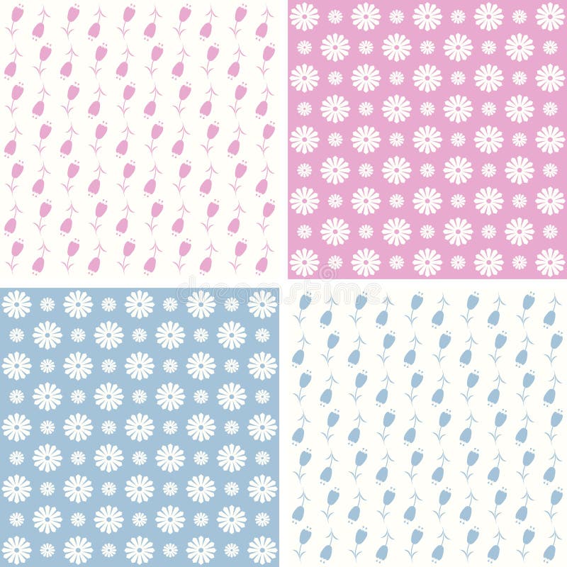 Collection of Pattern in Pastel Colors. Stock Illustration ...