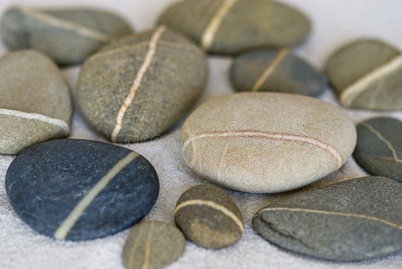 Collection of Pebble with White Line Stock Image - Image of nature ...