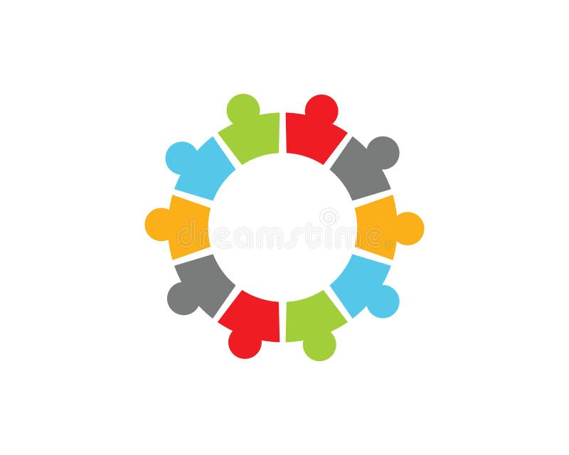 Collection of People Icons in Circle Stock Illustration - Illustration ...