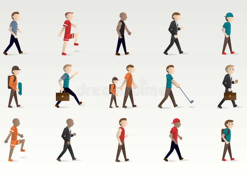 Collection of People. Vector Illustration Decorative Design Stock ...