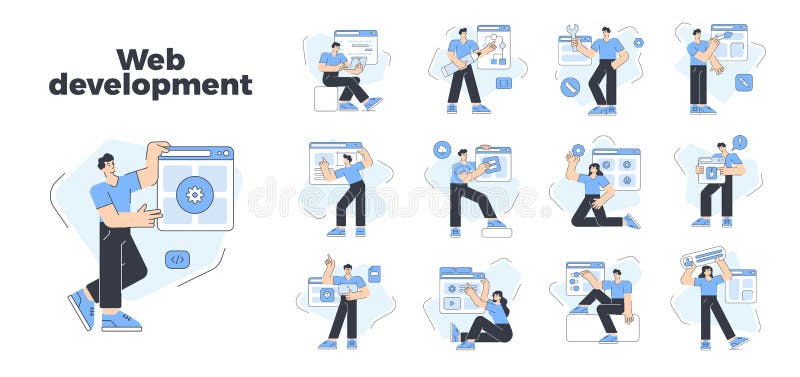 Collection People Web Development Cyberspace Technology Media ...