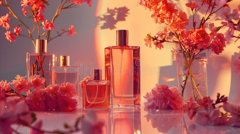 A Collection of Perfume Bottles Arranged on a Table, Perfect for ...