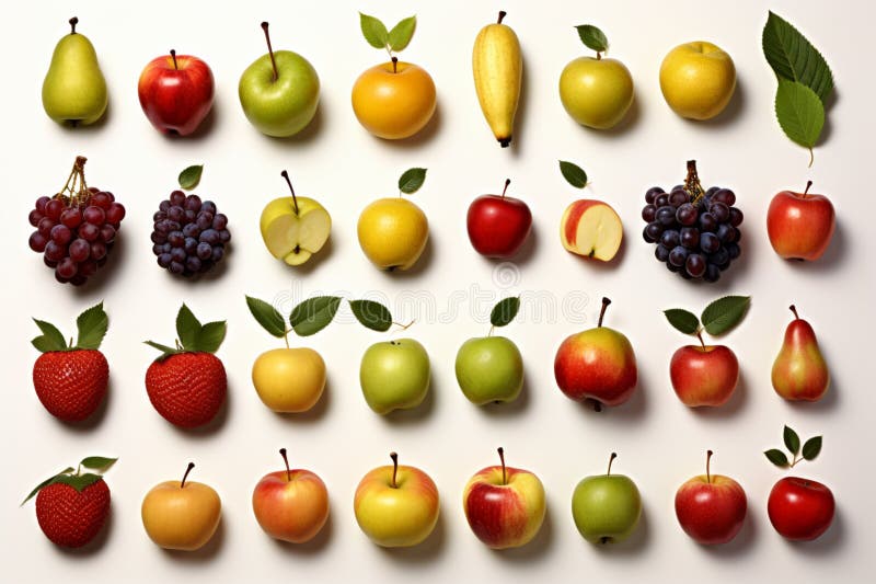Collection Photo Featuring an Array of Different Tree Fruit Types Stock ...