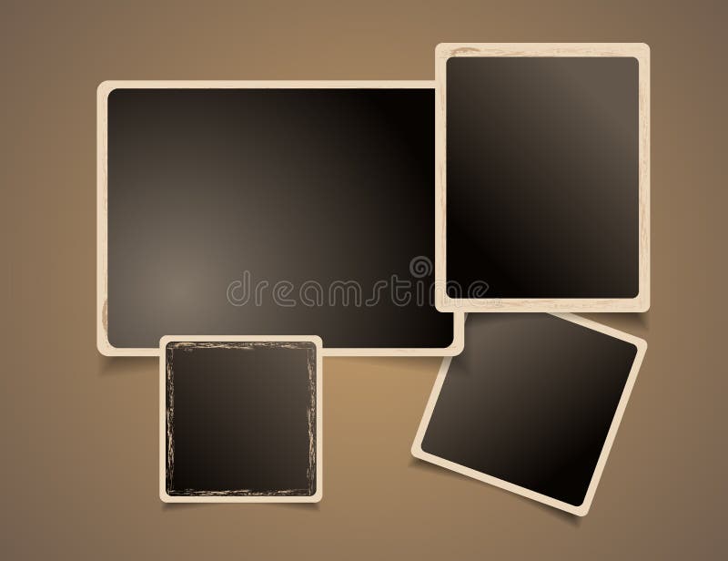 Set of Vintage Photo Frames Design Illustration Stock Illustration ...