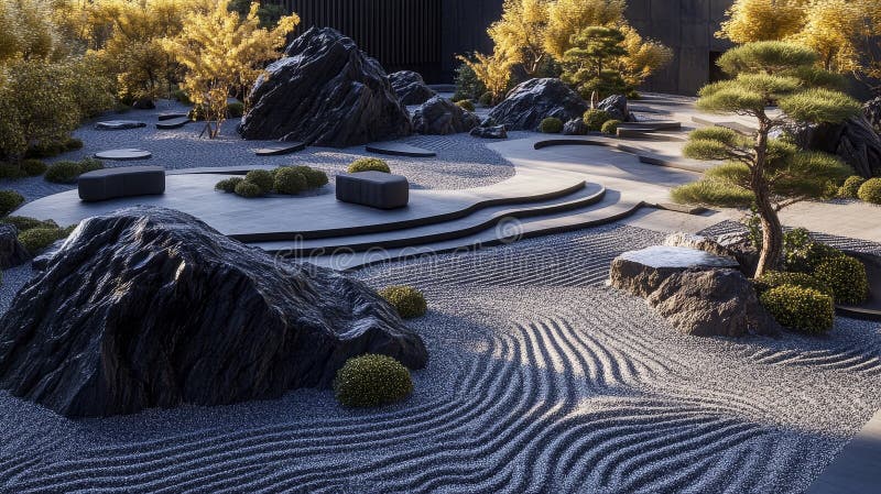 A Collection of Photos Featuring a Clean Gravel Path in a Modern ...