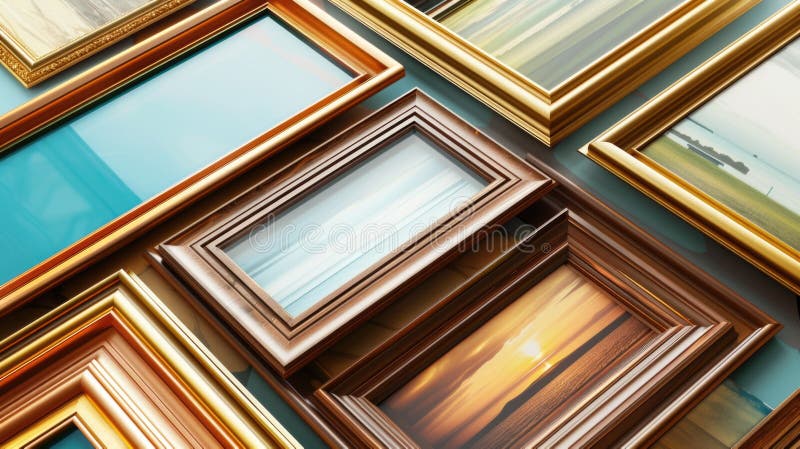 A Collection of Picture Frames Displayed on a Wall, Ideal for Home ...