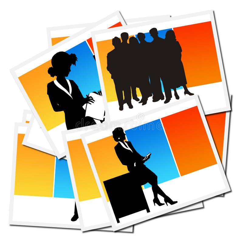 Collection of Pictures with Workers Stock Illustration - Illustration ...