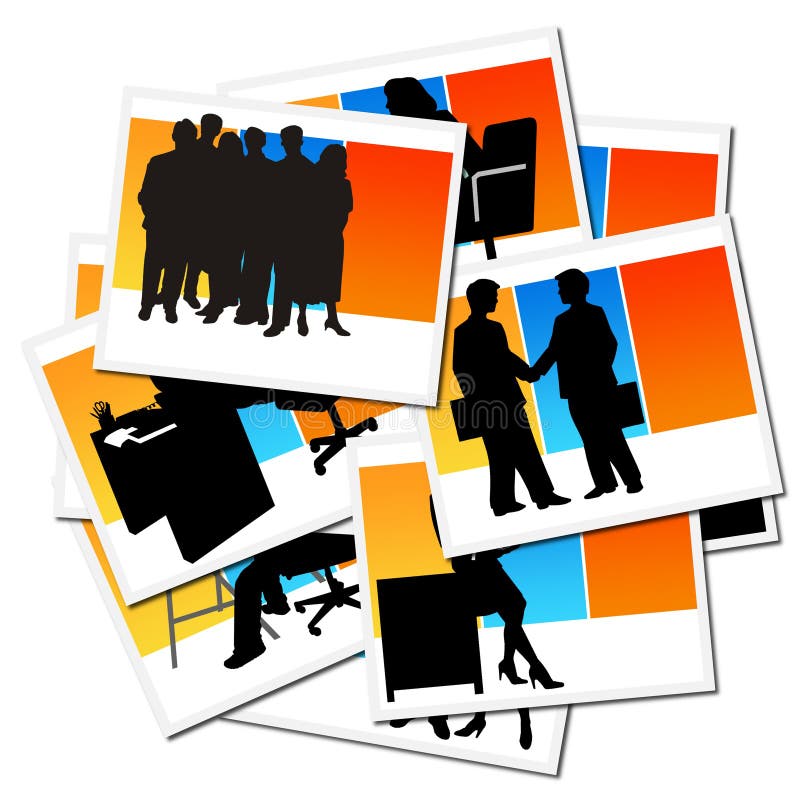 Collection of Pictures with Workers Stock Illustration - Illustration ...