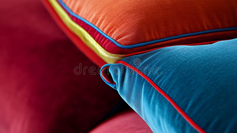 Collection Pillows Different Patterns Colors Stock Photos - Free ...