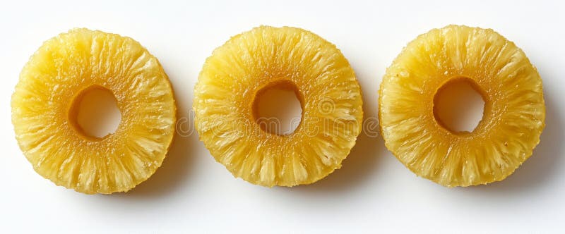 A Collection of Pineapple Rings is Shown on a Transparent Background ...