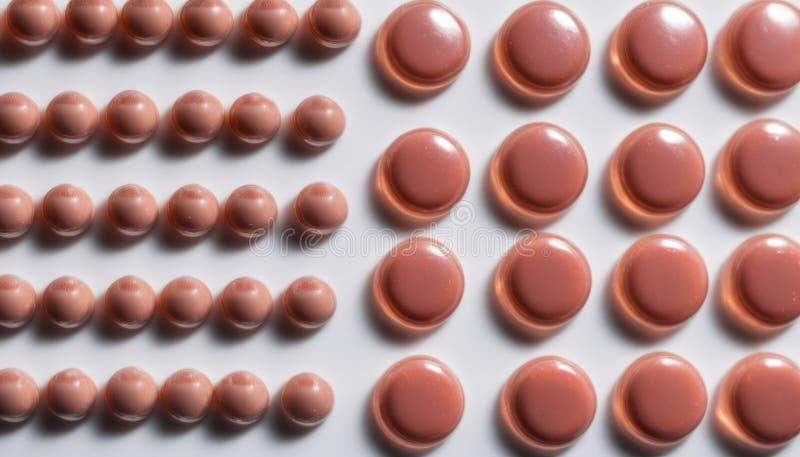 A Collection of Pink Capsules, Ready for Use Stock Illustration ...