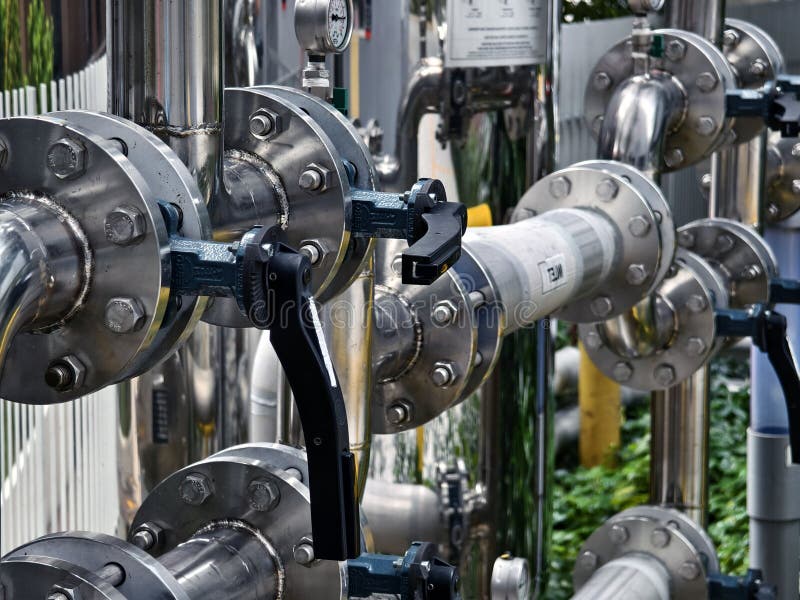 A Collection of Pipes is Interconnected with Each Other Stock Photo ...