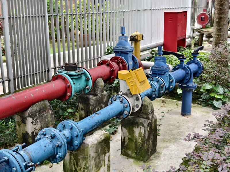 A Collection of Pipes is Interconnected with Each Other Stock Photo ...