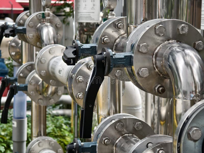 A Collection of Pipes is Interconnected with Each Other Stock Image ...