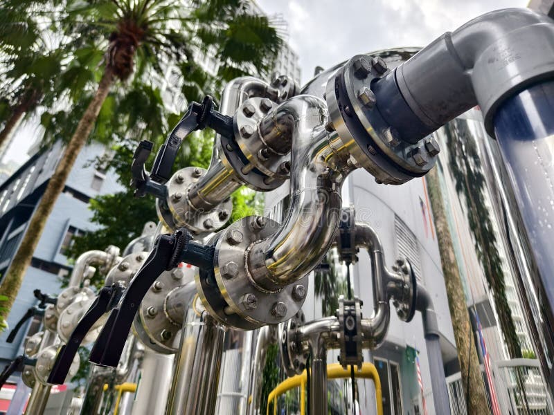 A Collection of Pipes is Interconnected with Each Other Stock Photo ...