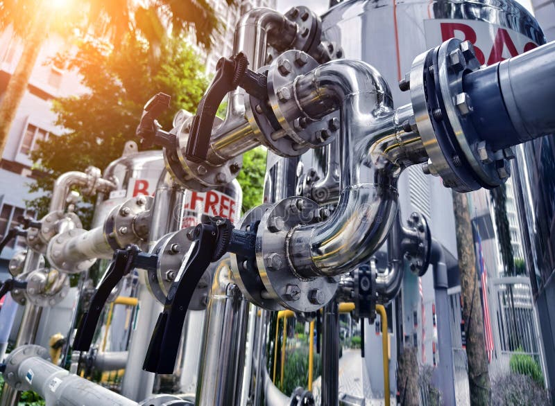 A Collection of Pipes is Interconnected with Each Other Stock Image ...