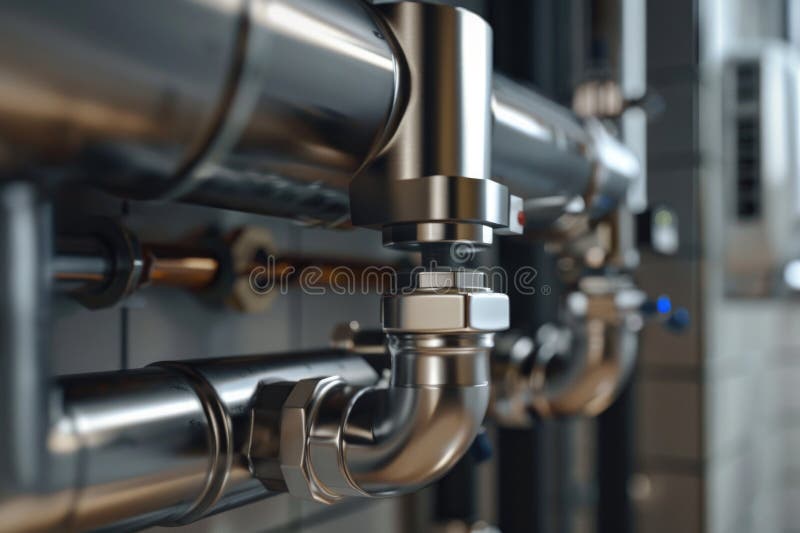 Connected Pipe Bundles stock photo. Image of pipes, generated - 374200318