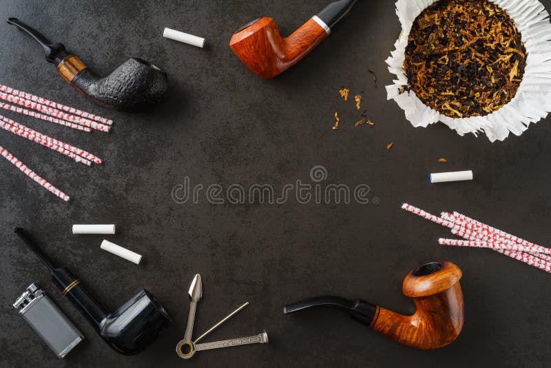 Collection of Smoking Pipes Stock Photo - Image of lifestyle, brown ...
