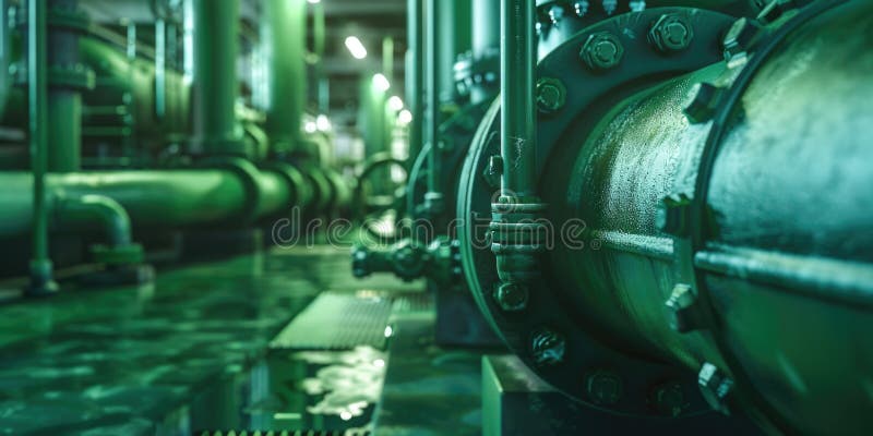 A Collection of Pipes in a Utility Room or Workshop Setting Stock Photo ...
